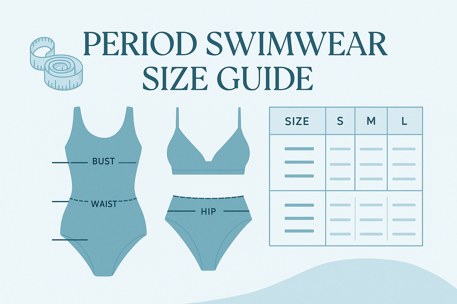 Period Swimwear Size Guide: Find Your Perfect Fit | Azure Belle – Azure ...